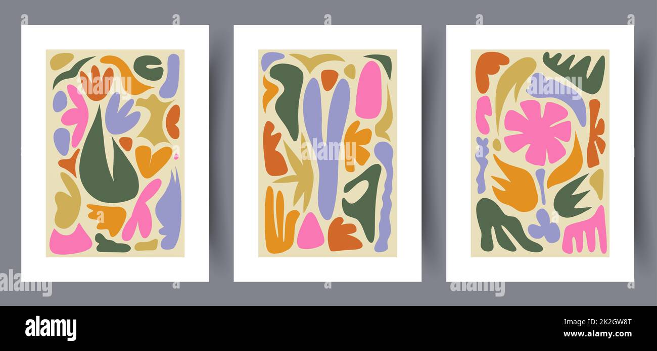 Printable wall art vector poster set vector Stock Photo - Alamy