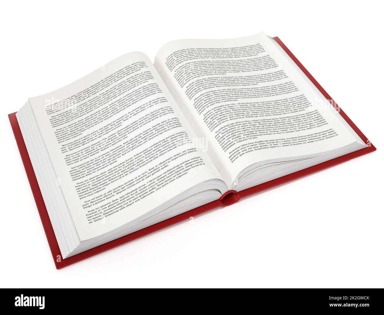 Open book with fictitious text Stock Photo - Alamy