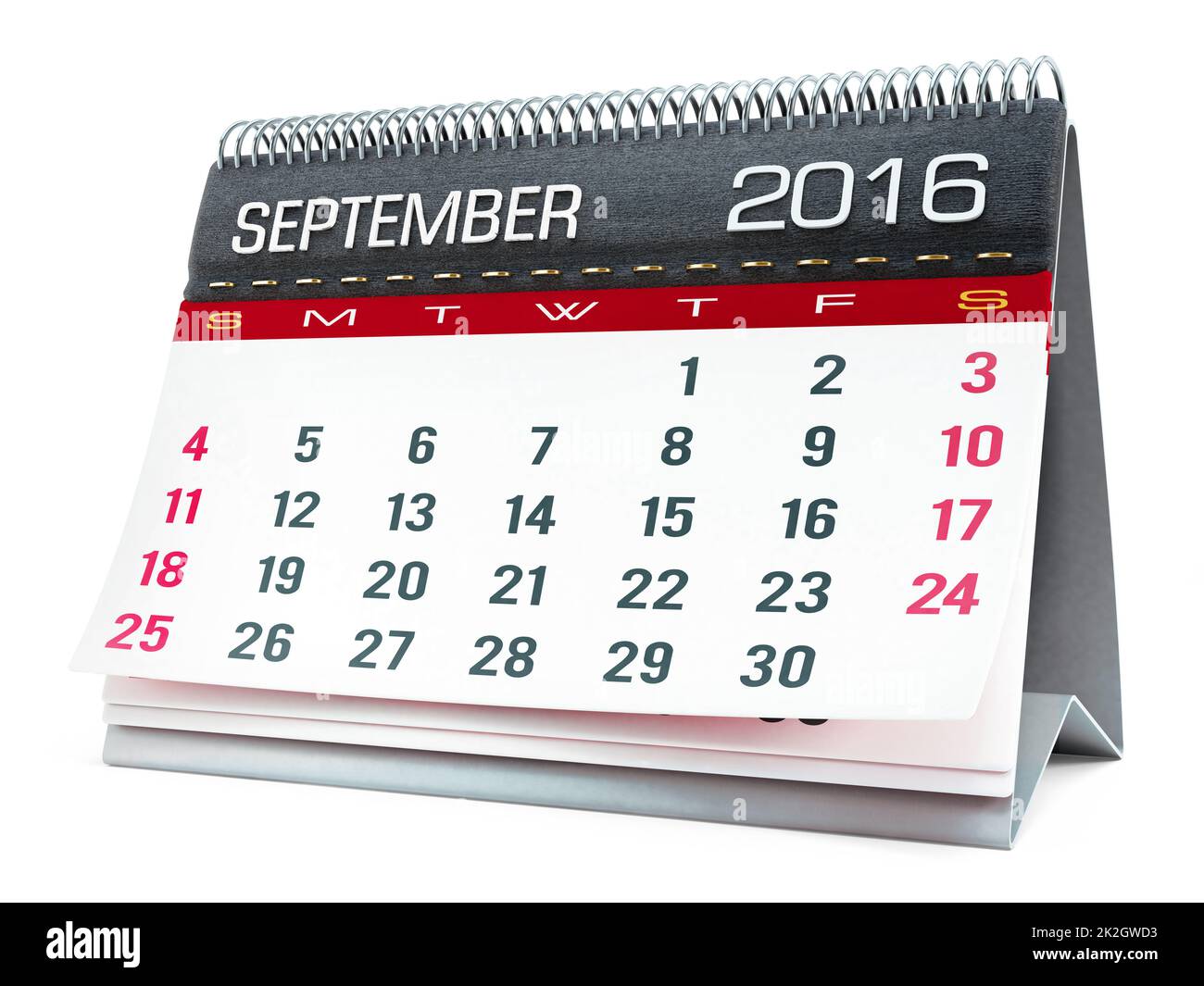 September calendar illustration Cut Out Stock Images & Pictures - Alamy
