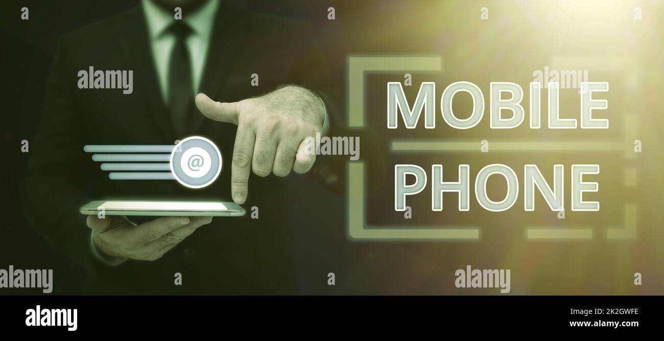 Inspiration showing sign Mobile Phone. Word Written on A handheld ...