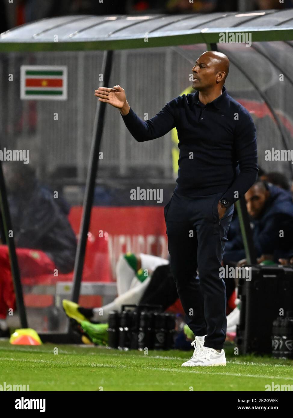 ALMERE - Suriname trainer, coach Aaron Winter during the International ...