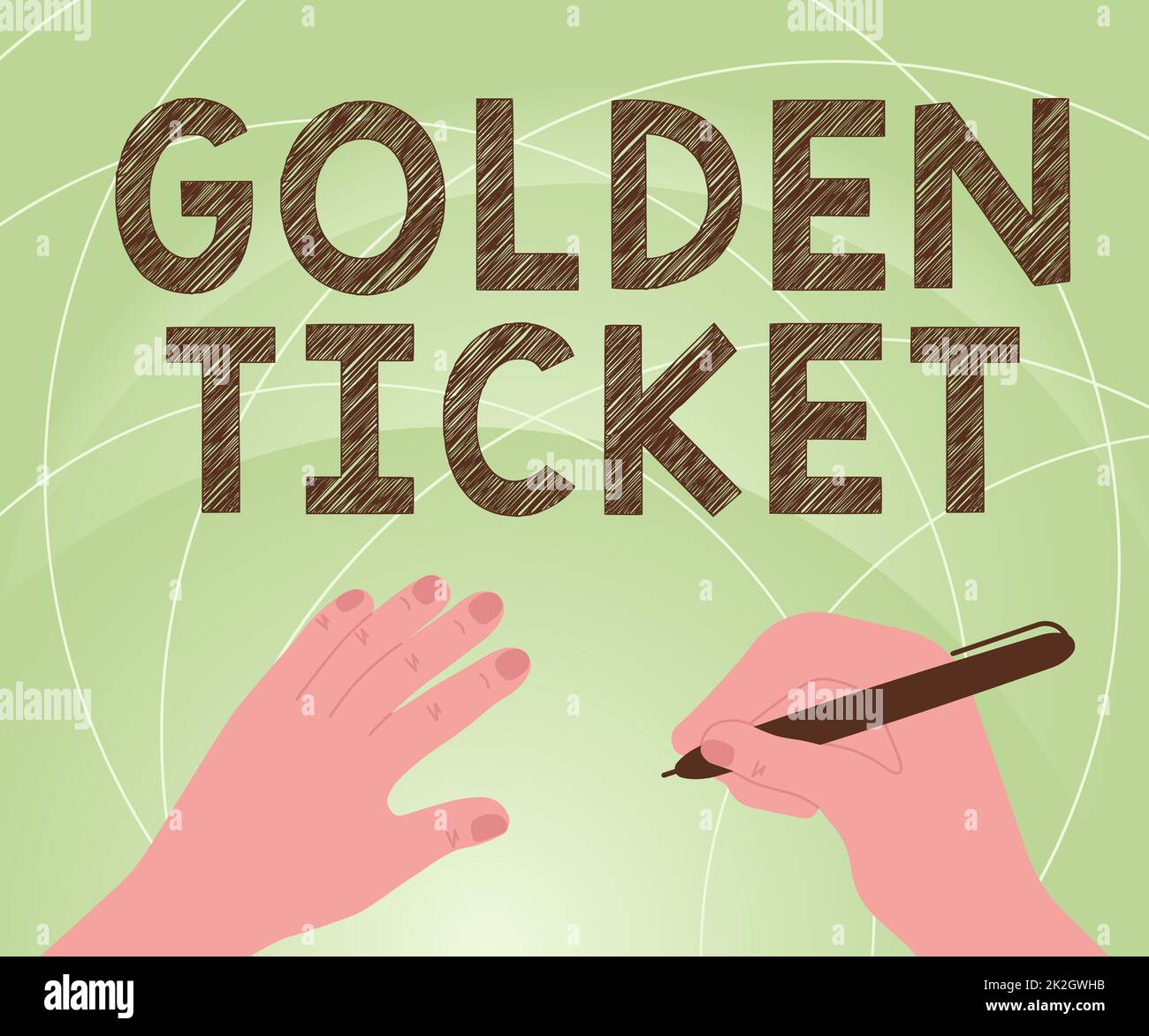Writing displaying text Golden Ticket. Word for Rain Check Access VIP ...