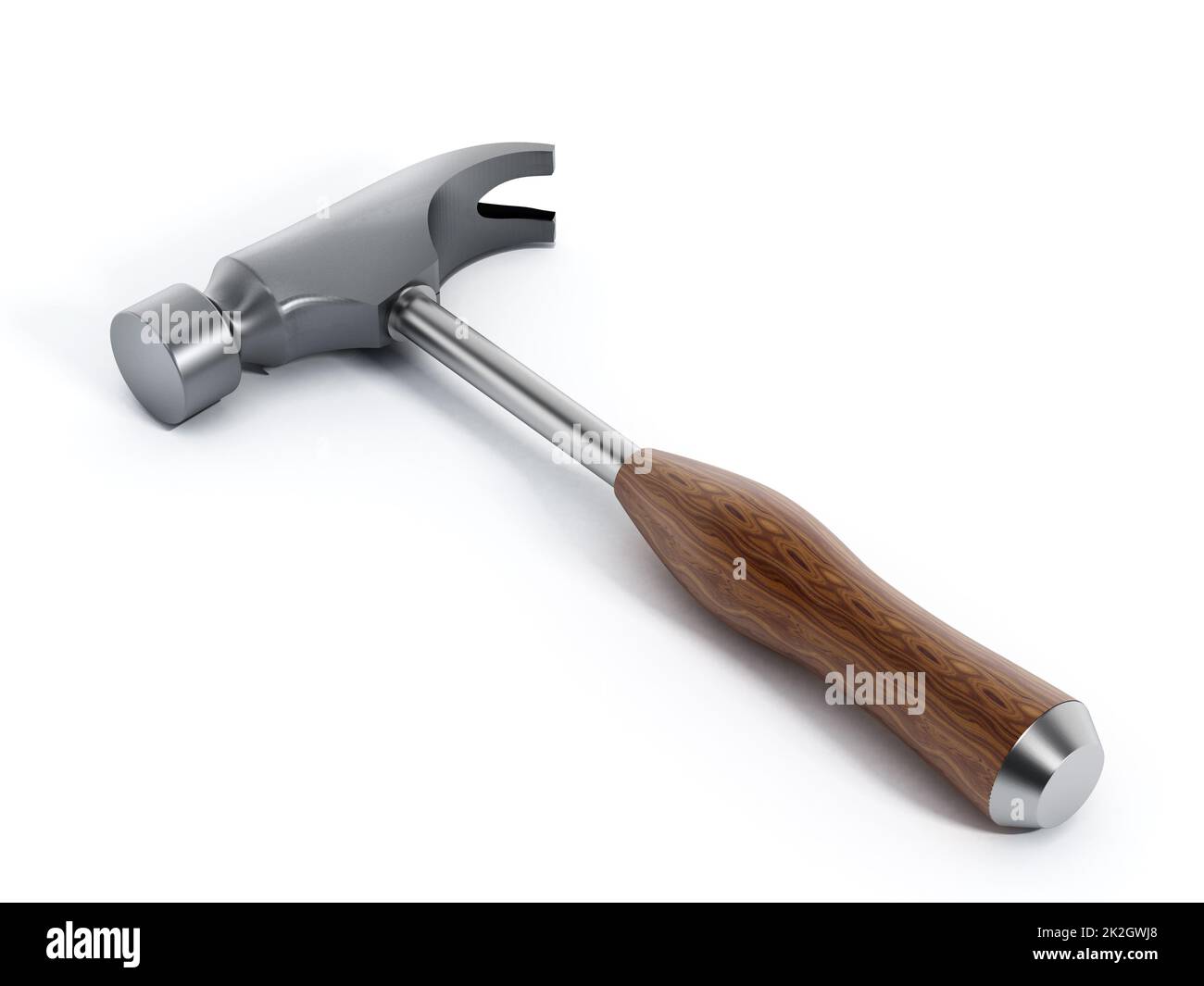 Isolated hammer with wooden handle Stock Photo - Alamy