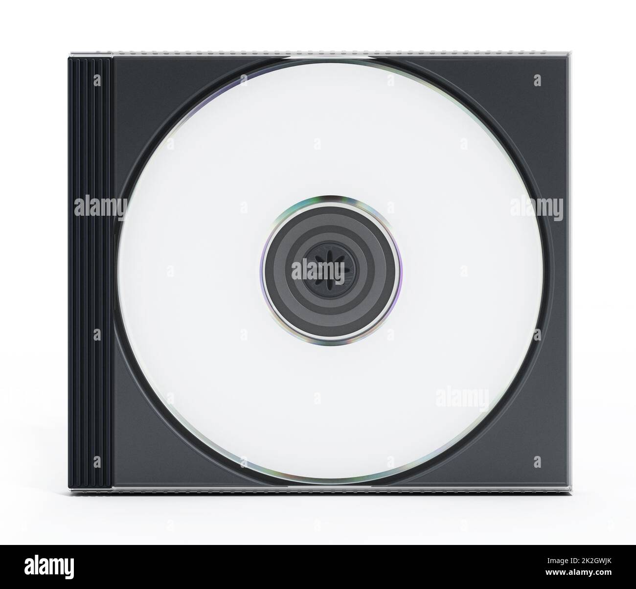 CD or DVD case with blank media isolated on white background Stock ...