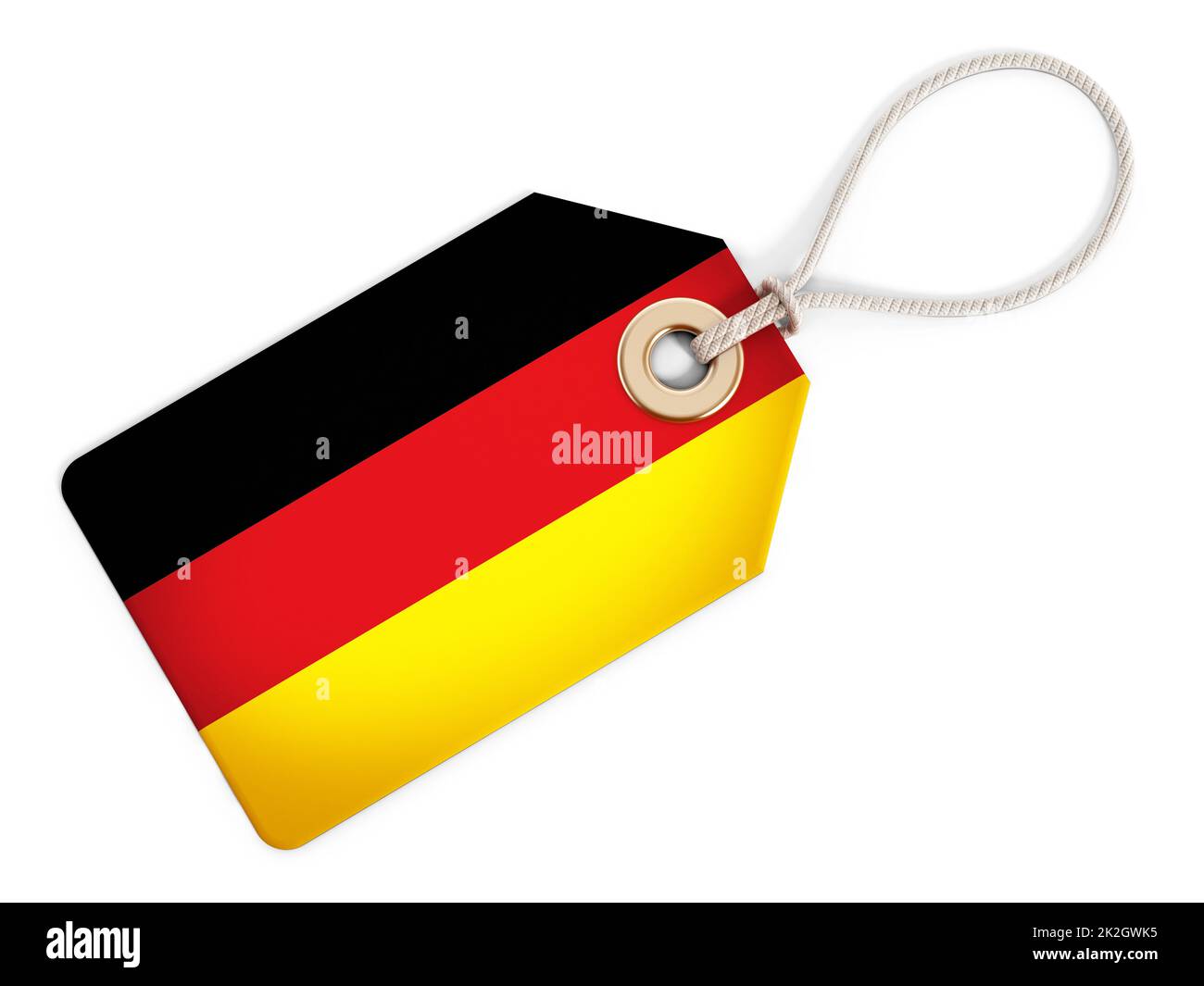 German flag on isolated tag Stock Photo - Alamy