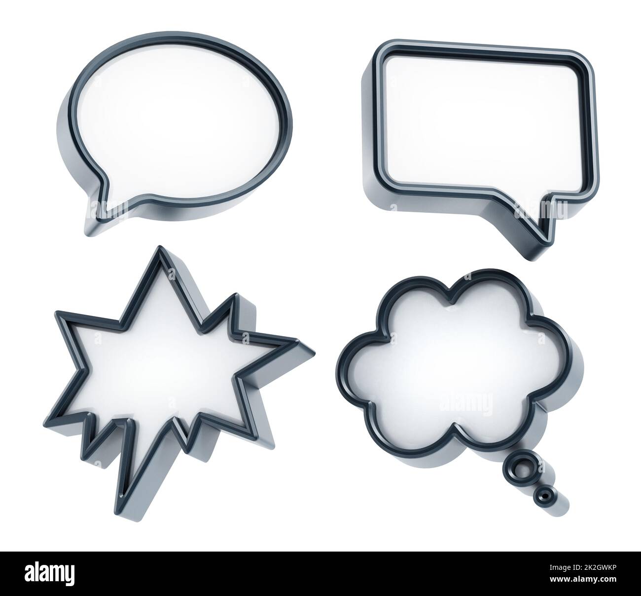 White speech balloons hi-res stock photography and images - Alamy