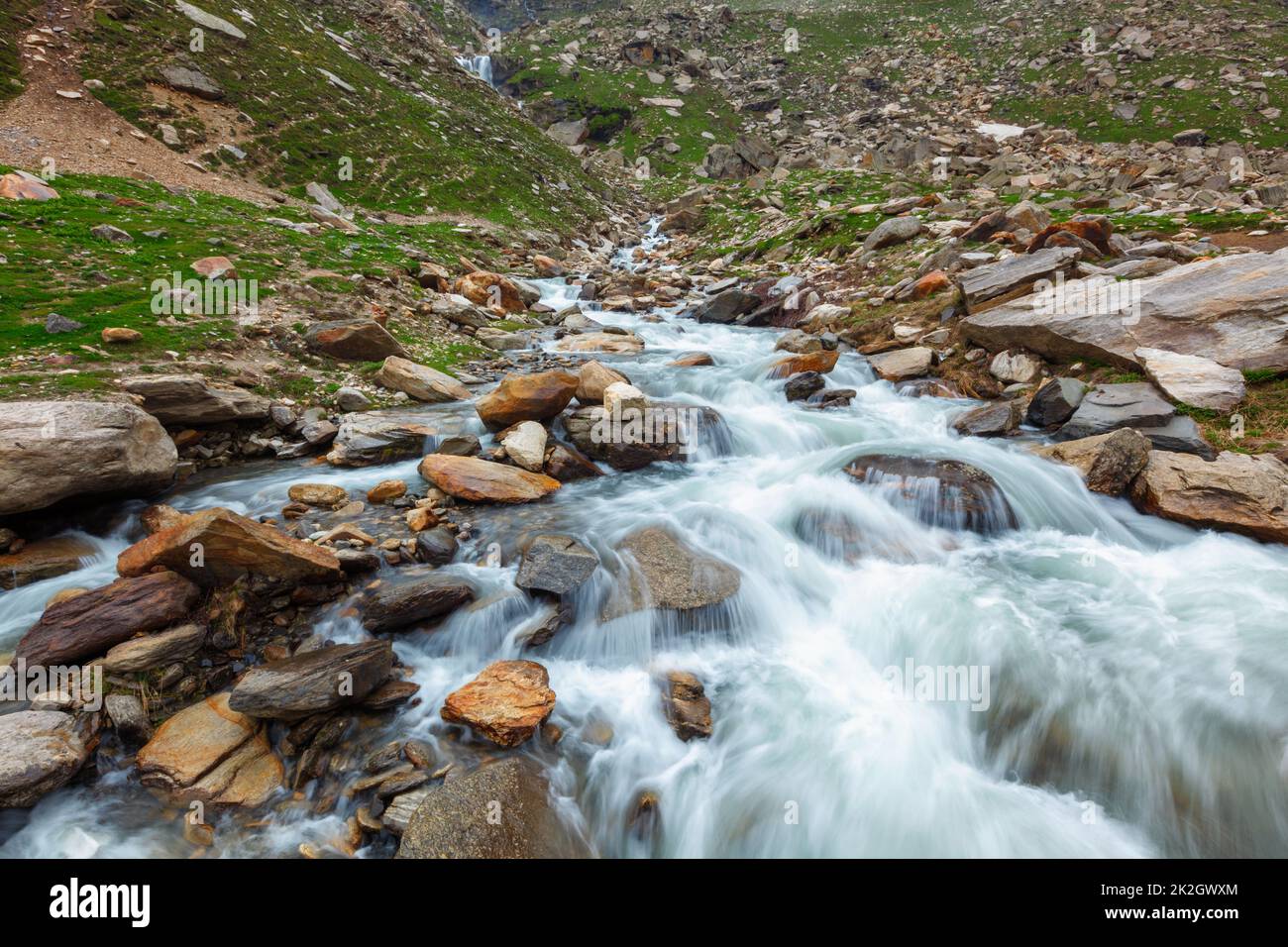 Waterfall himalayas mountains himalaya mountain hi-res stock ...