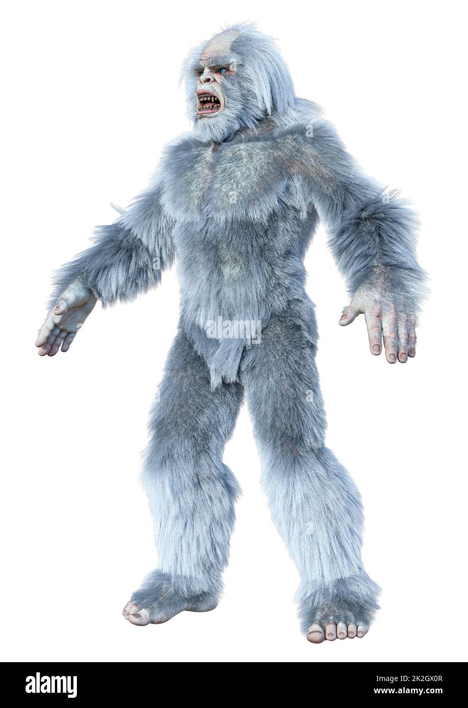 3D Rendering Yeti on White Stock Photo - Alamy