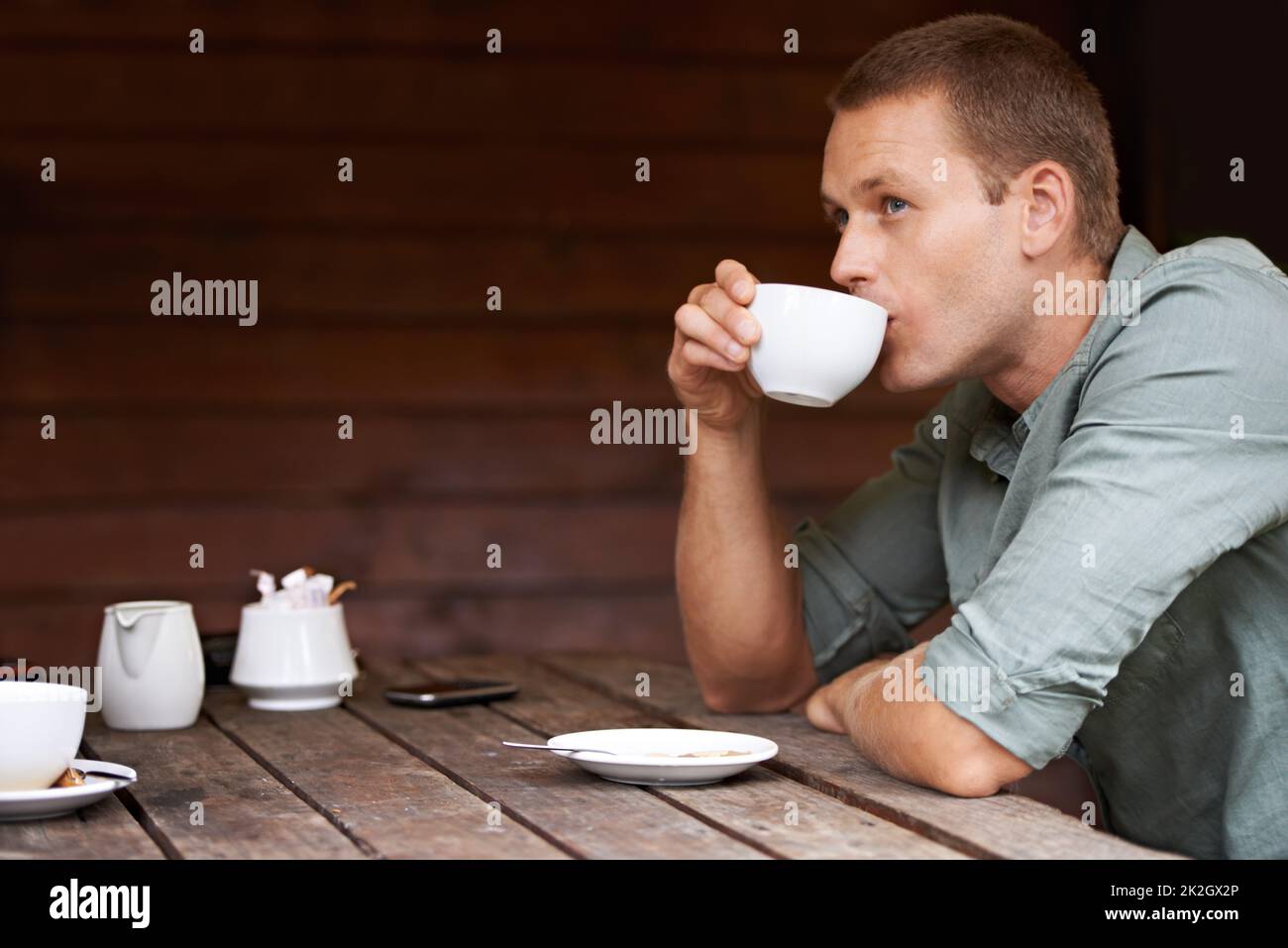 Enjoying man drinking coffee fun hi-res stock photography and images ...