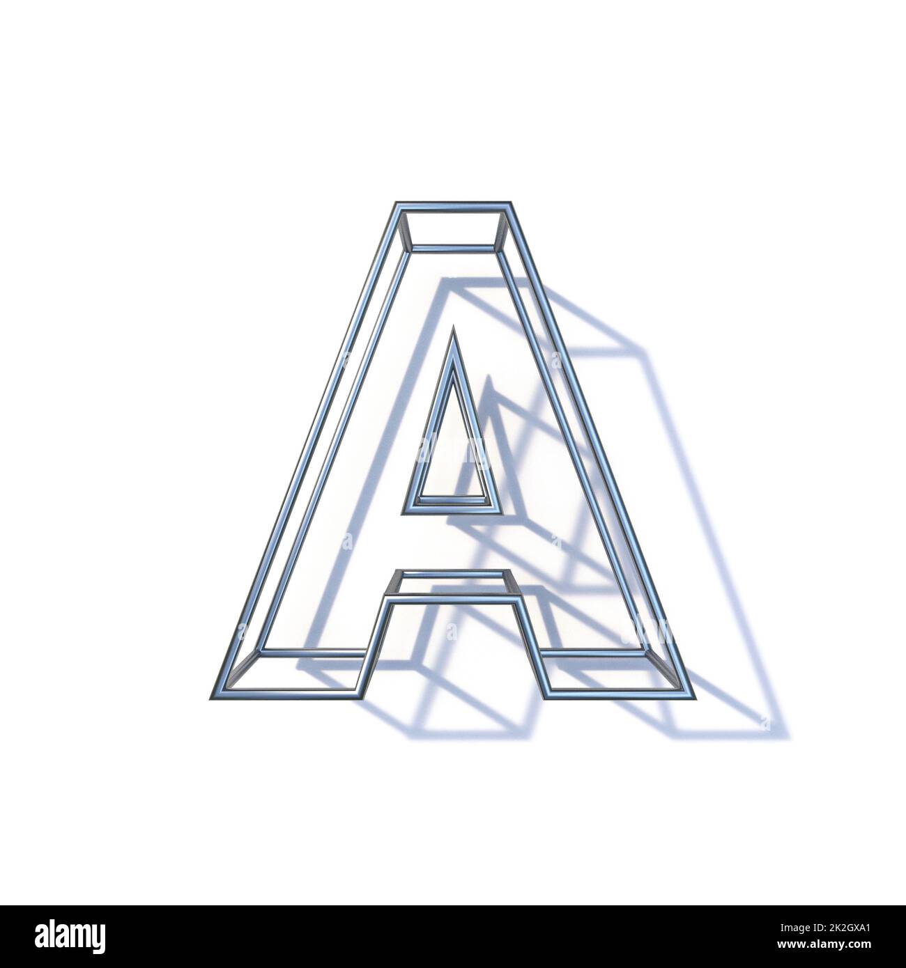 Steel wire frame font Letter A 3D Stock Photo - Alamy