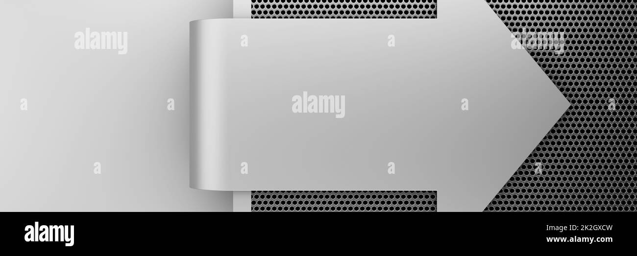 3d rendering metal arrow Black and White Stock Photos & Images - Alamy