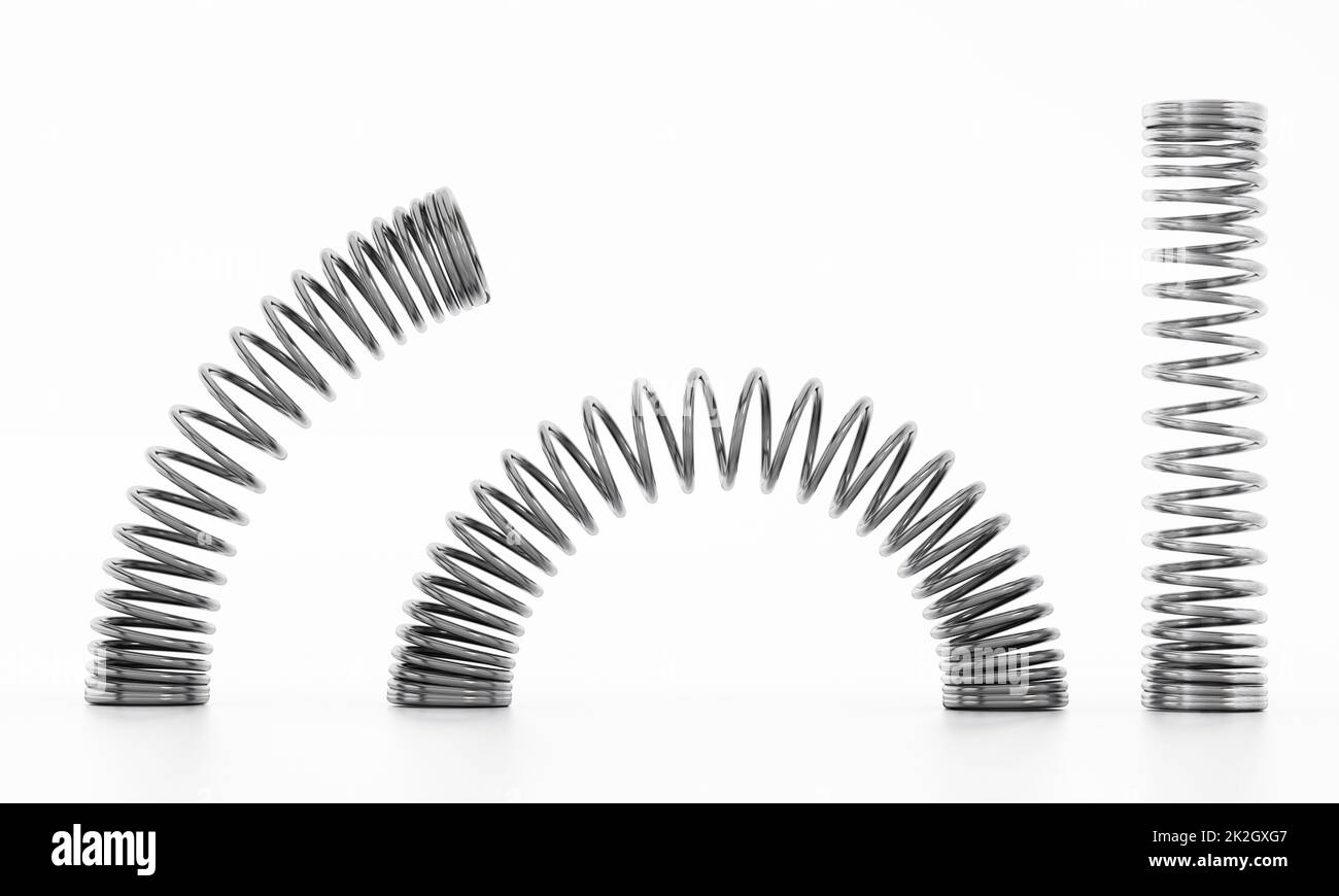 Metal springs isolated on white background Stock Photo - Alamy