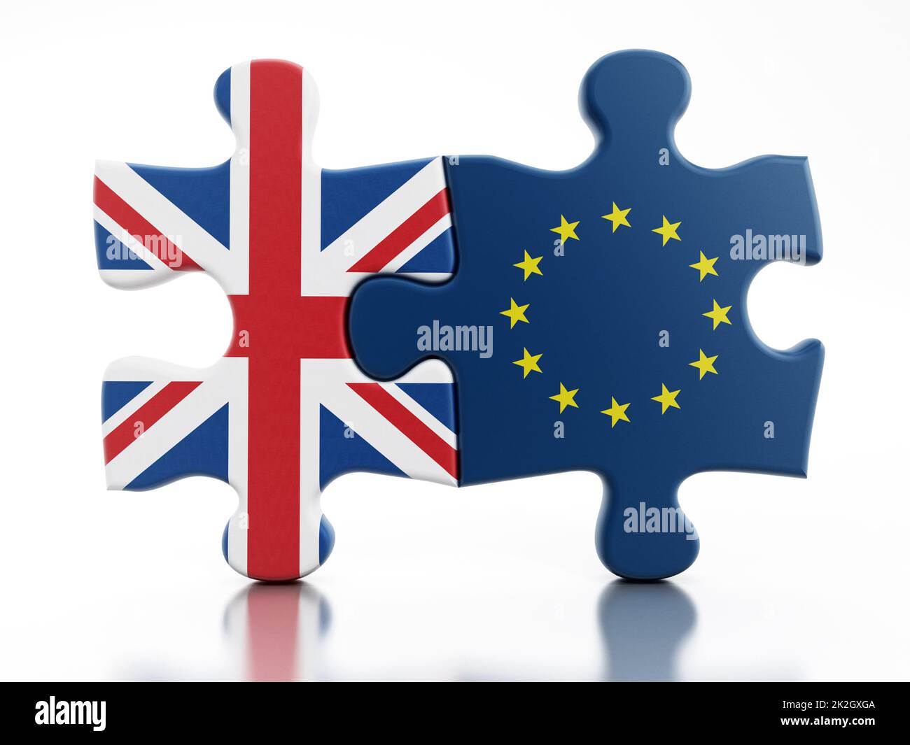 Britain and European Union flags on puzzle parts Stock Photo - Alamy
