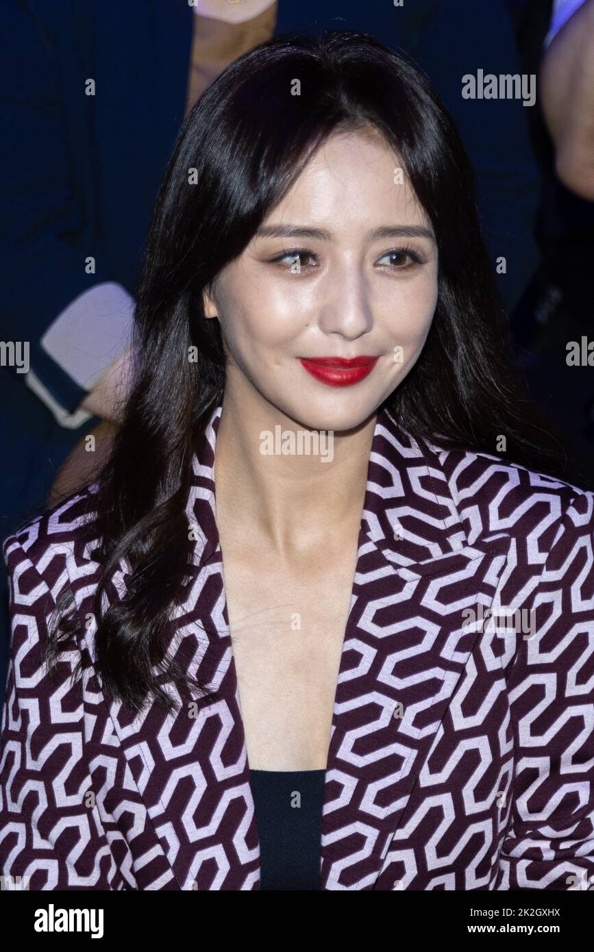 SHANGHAI, CHINA - SEPTEMBER 22, 2022 - Actress Tong Liya attends the SS 2023 Shanghai Fashion ...