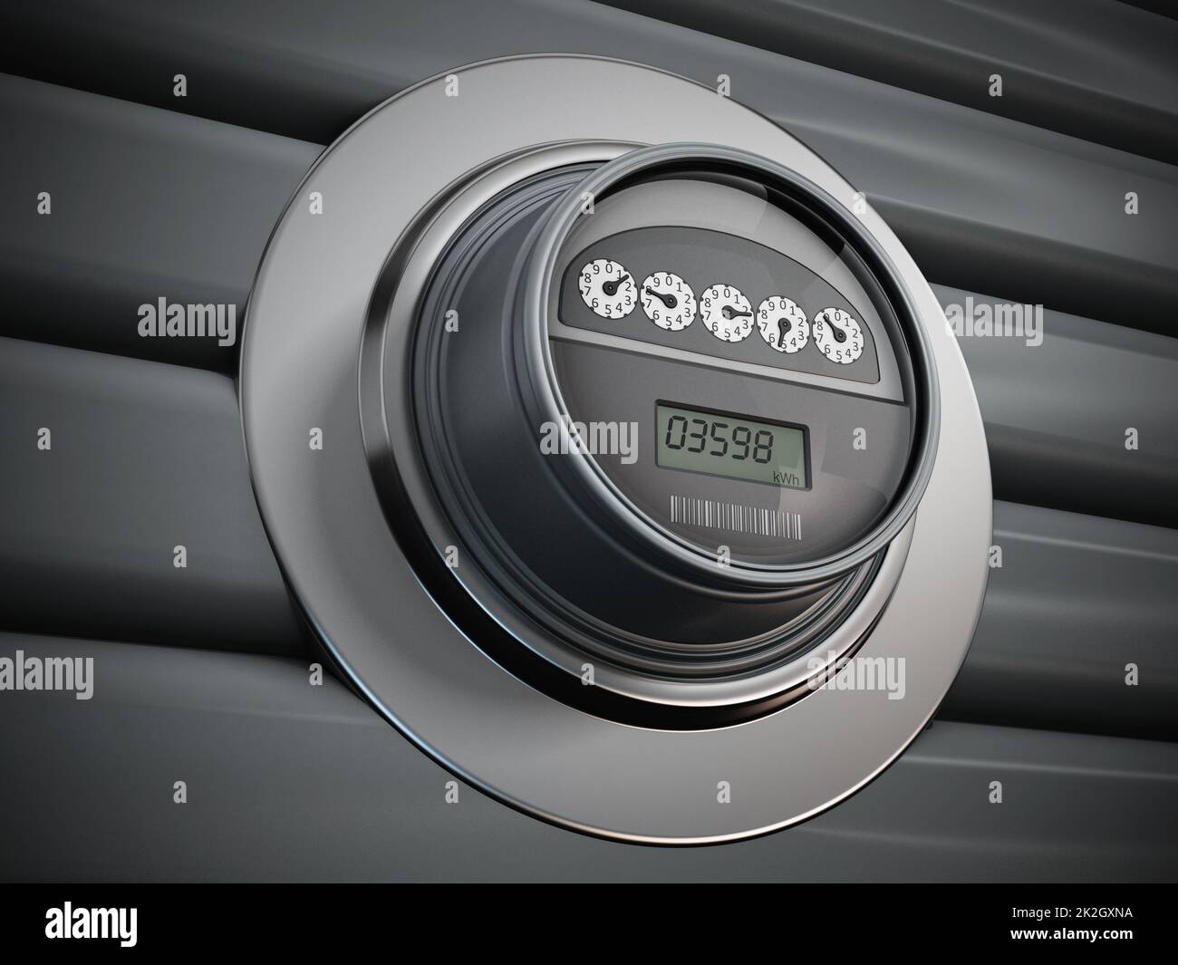 Electric meter with LCD panel Stock Photo - Alamy
