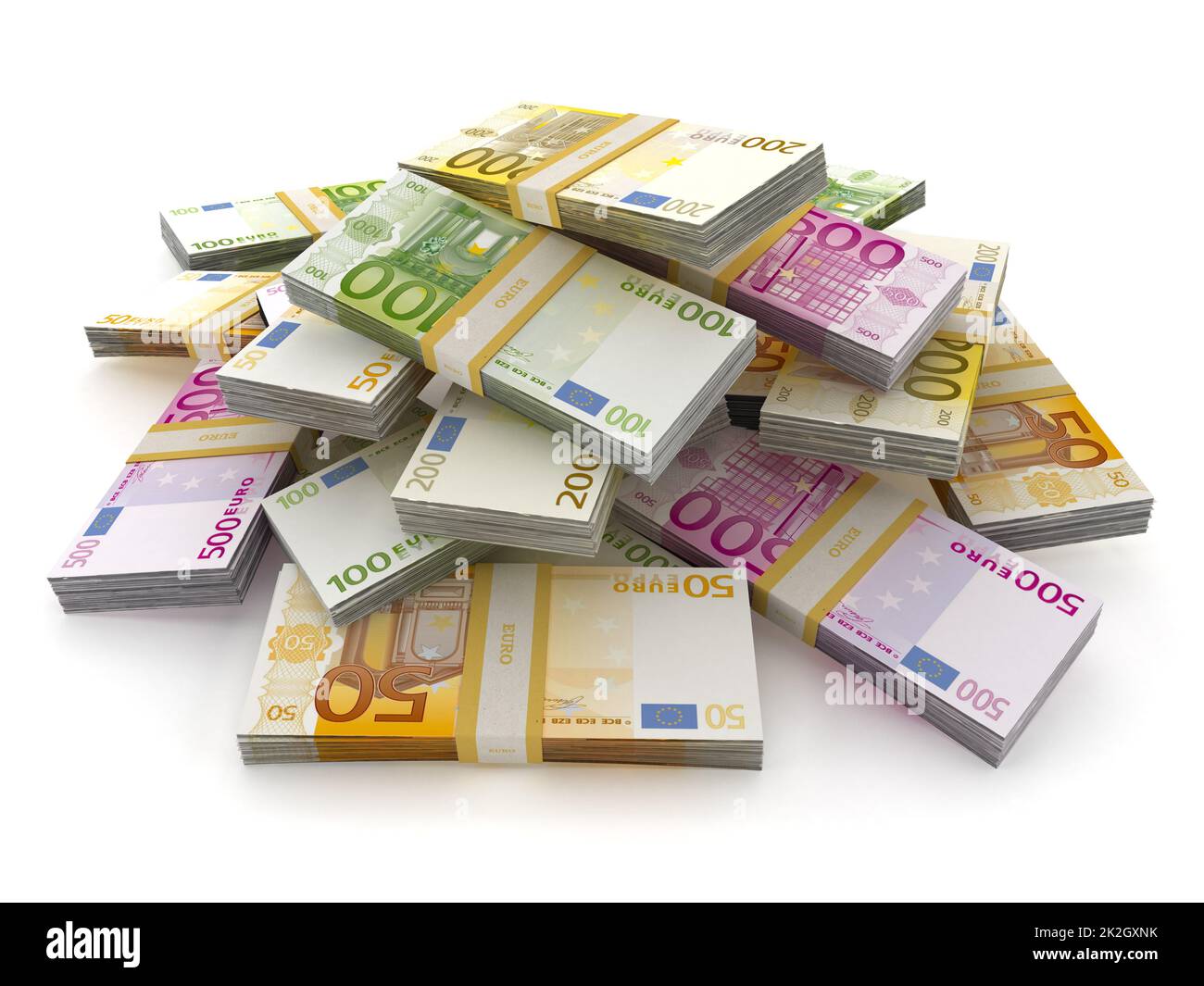 Stack of 200 euro notes Cut Out Stock Images & Pictures - Alamy