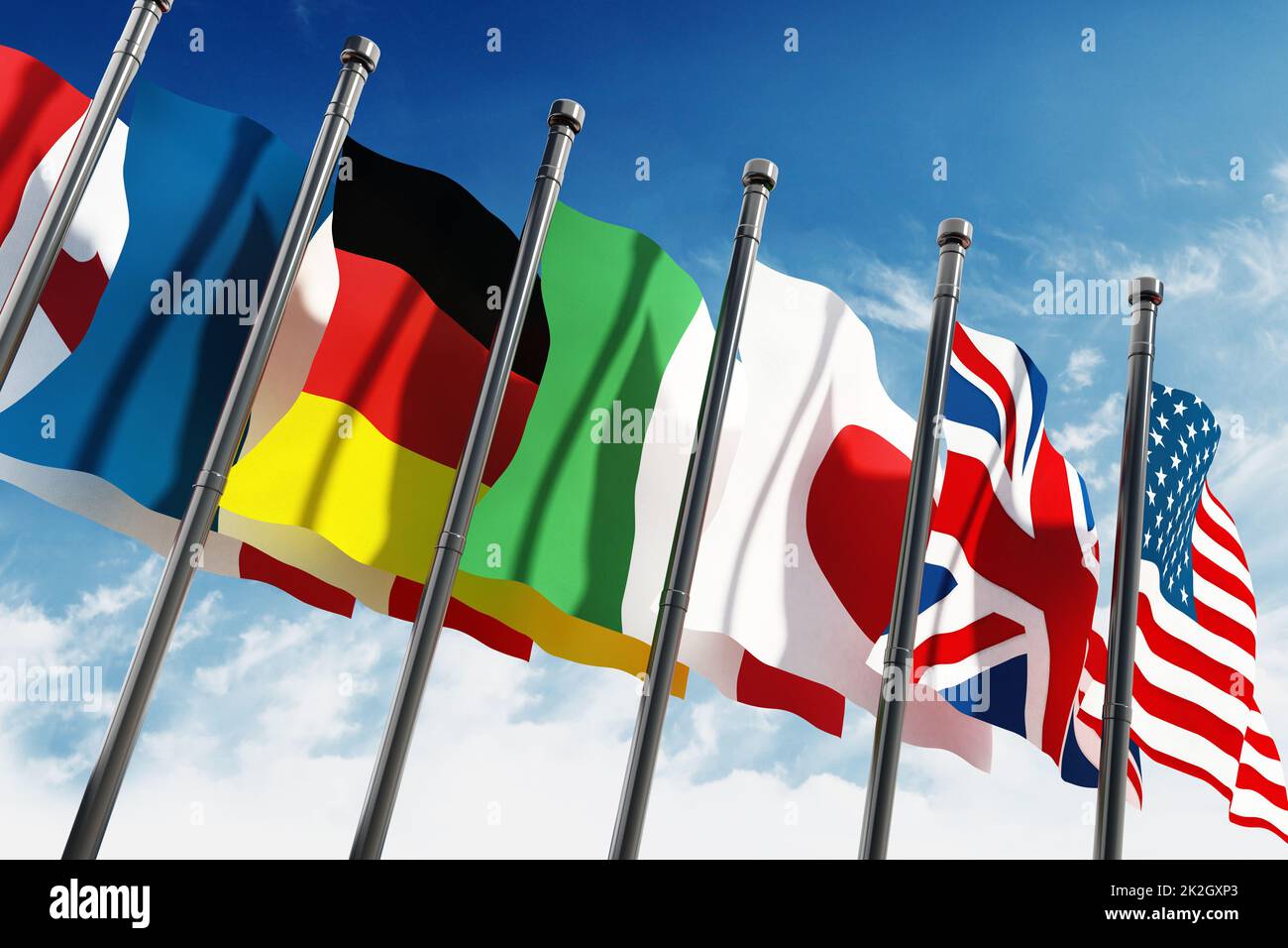 Flags of g7 countries hi-res stock photography and images - Alamy