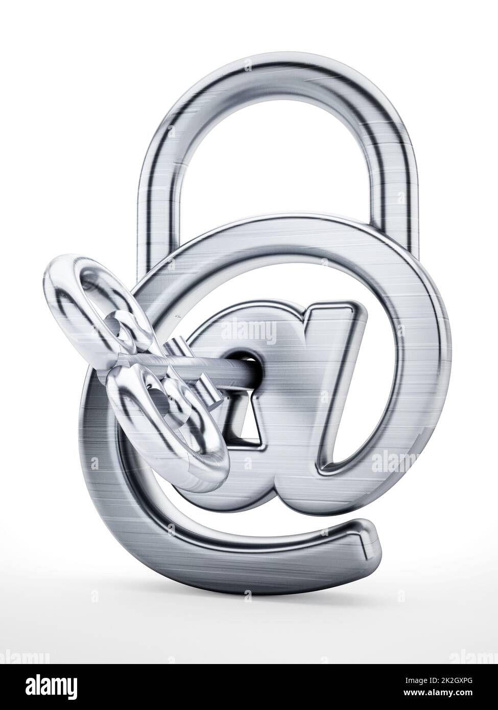 Padlock with internet symbol and key. 3D illustration Stock Photo - Alamy