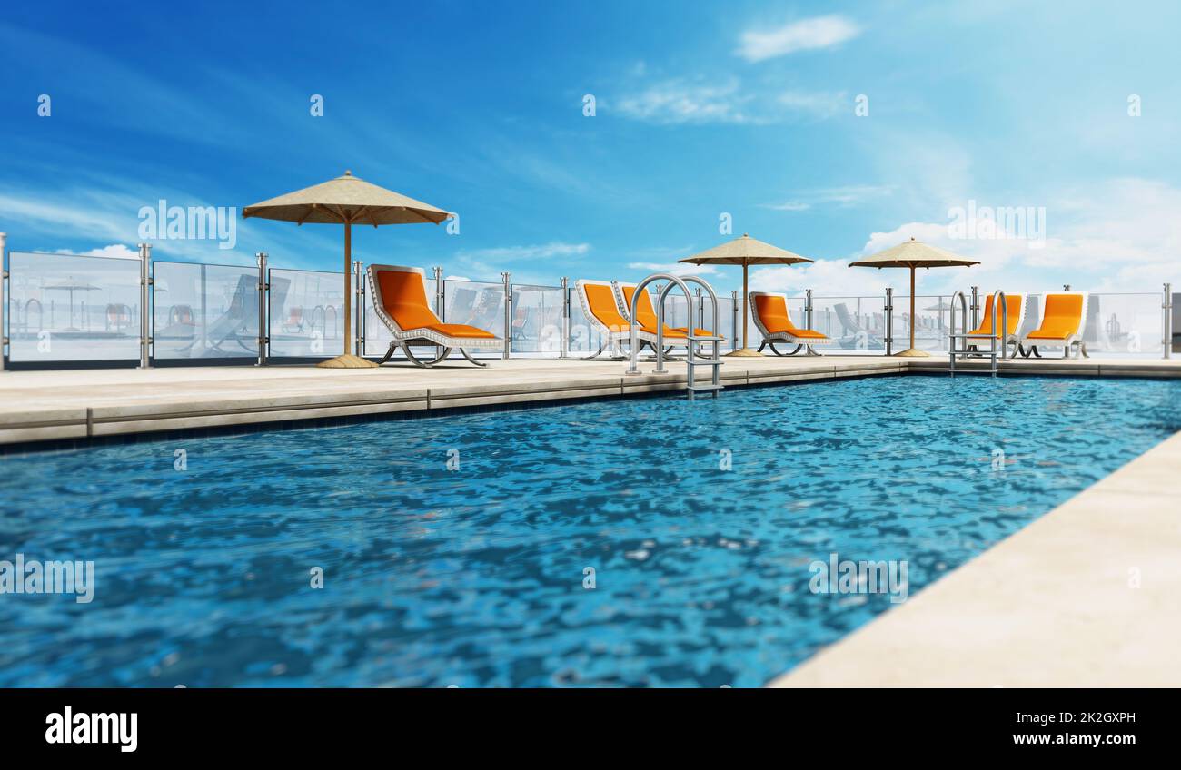 Luxury house rooftop swimming pool hi-res stock photography and images ...