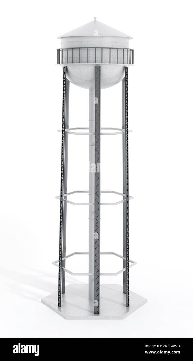 Water tower infrastructure Cut Out Stock Images & Pictures - Alamy