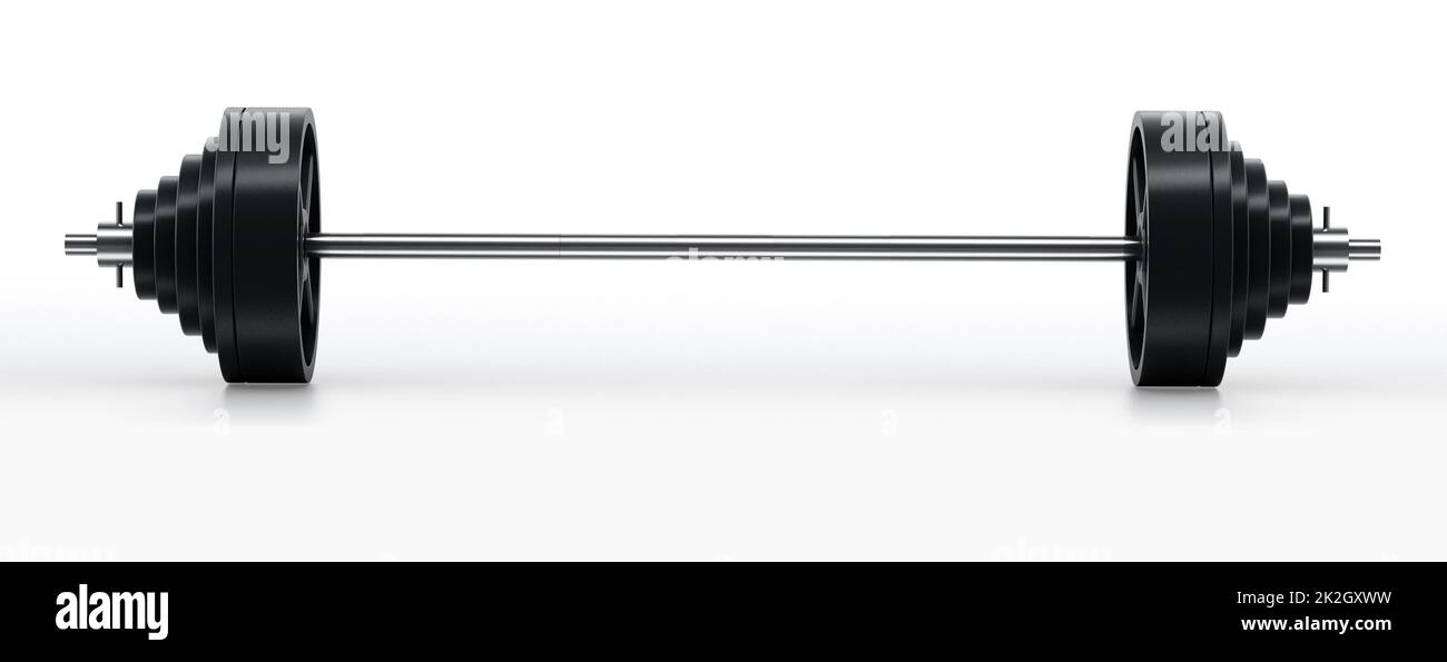 Barbell isolated on white background Stock Photo - Alamy