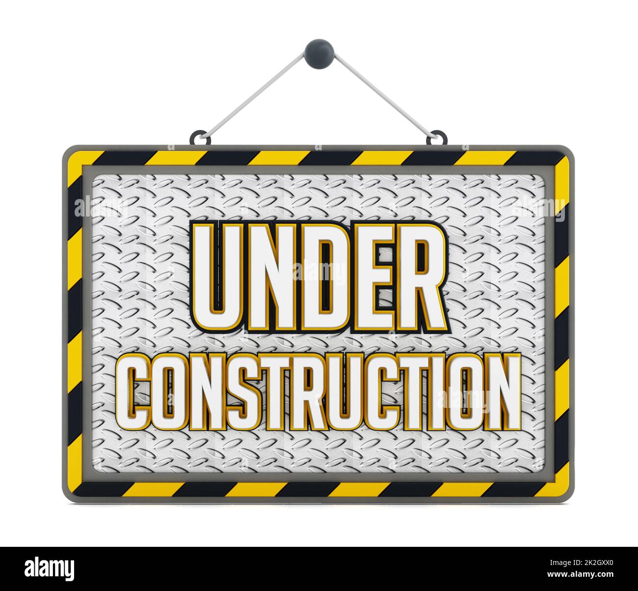 Under construction steel plate Stock Photo - Alamy