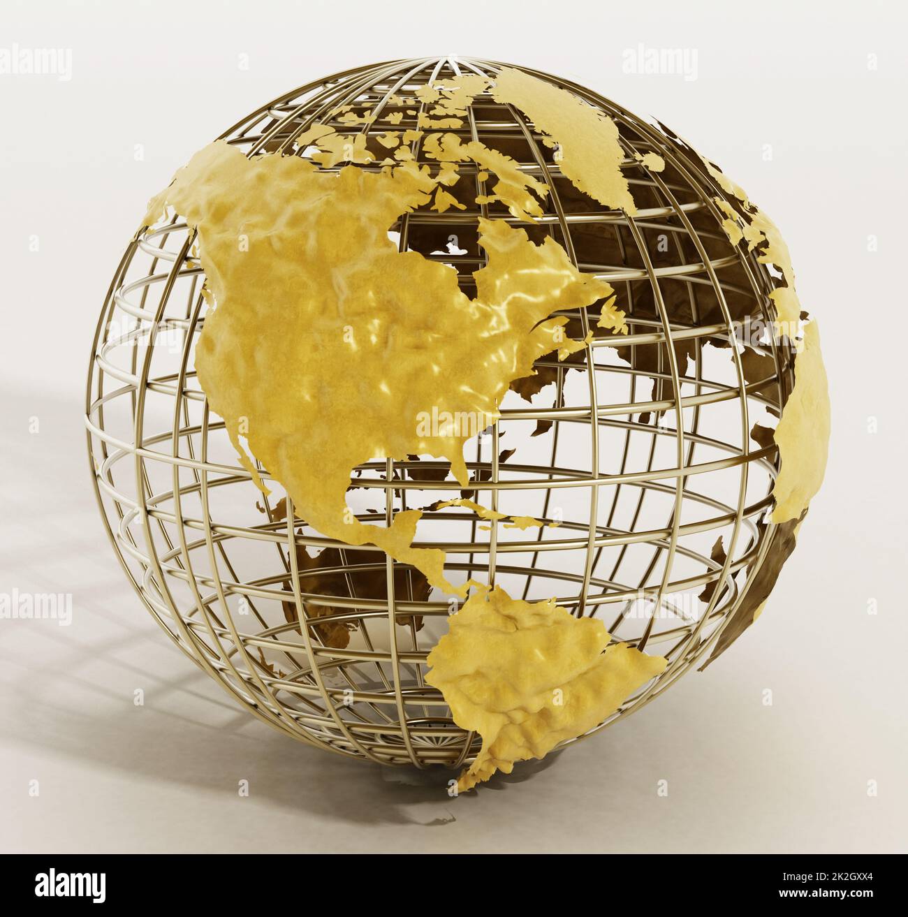 Golden wire earth Stock Photo - Alamy