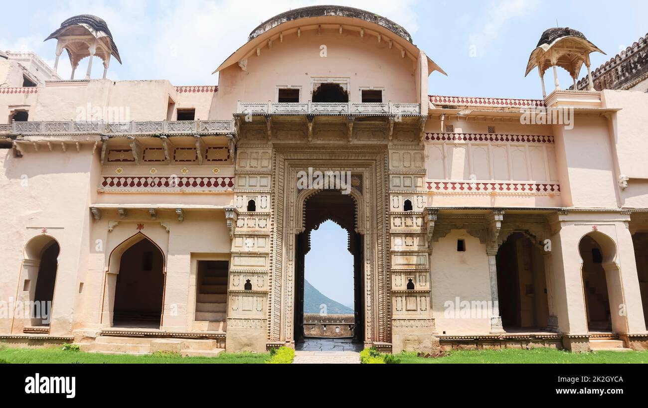 Hathi Pol entrance gate of Taragarh Fort. Fort was built by King ...