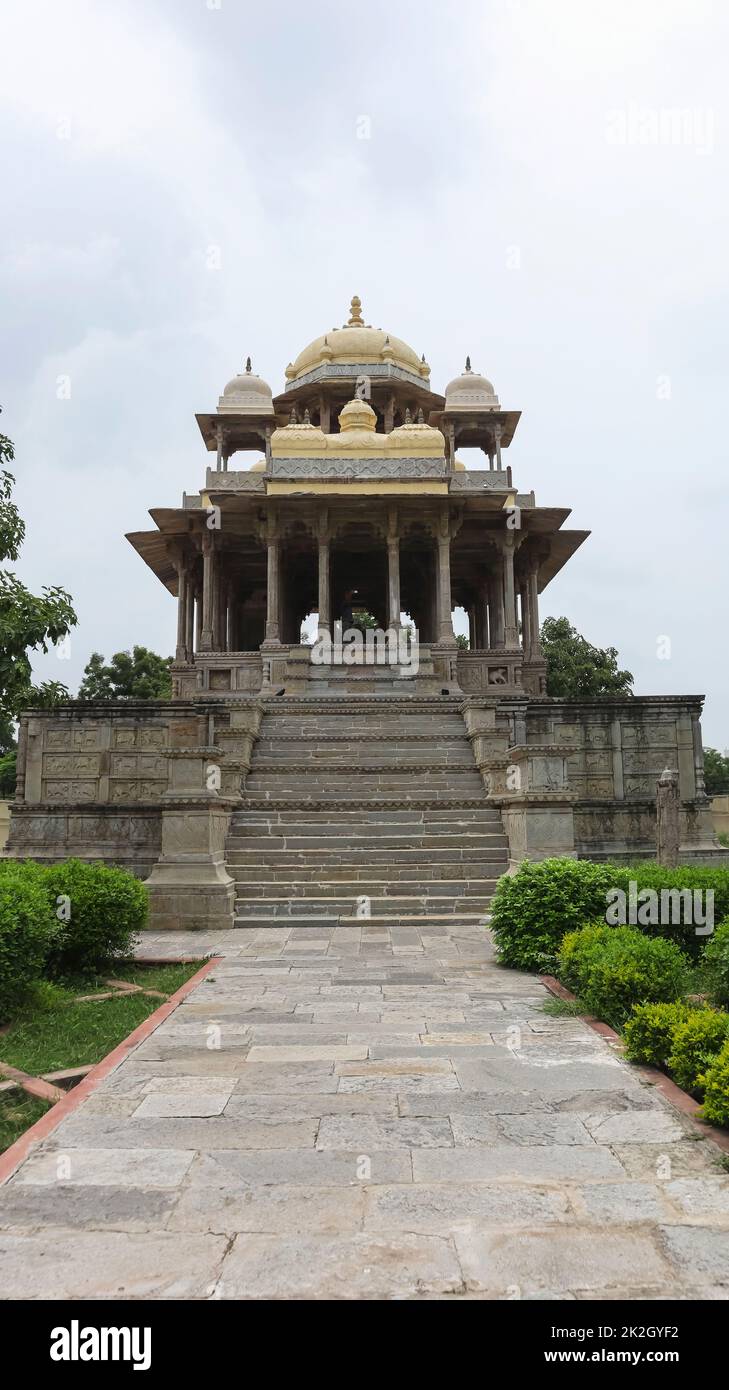 Rear View of 84 Pillared Cenotaph, Bundi, Rajasthan, India Stock Photo ...