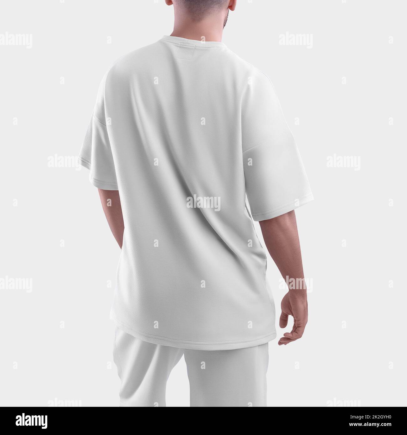 Mockup of a white oversized men's t-shirt for design, print, pattern ...