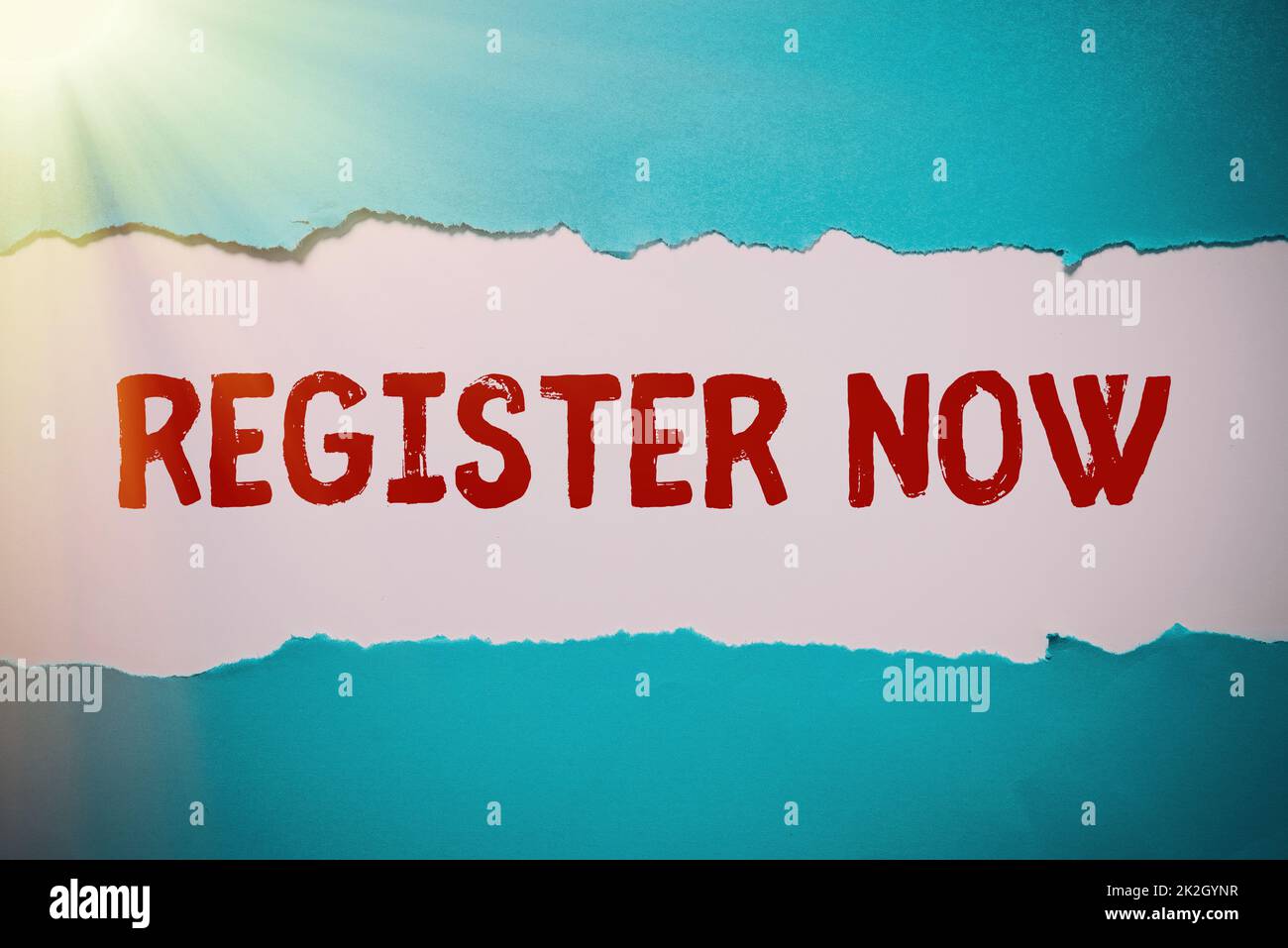 Writing displaying text Register Now. Word Written on Name in an ...