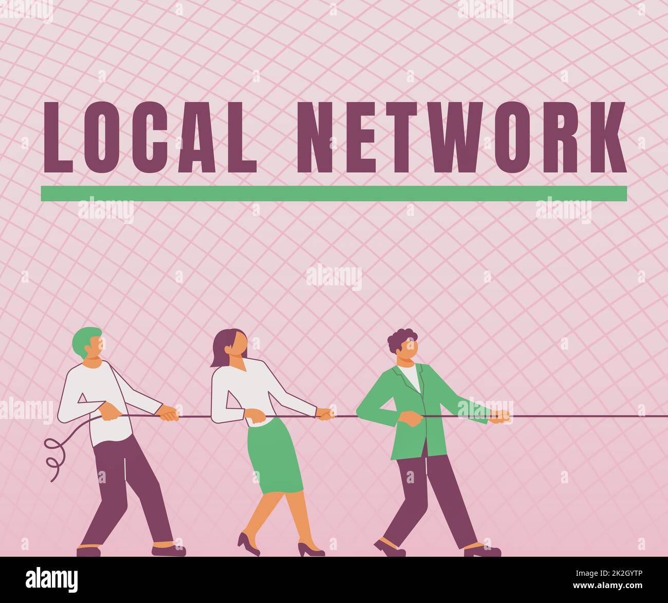 Conceptual caption Local Network. Business approach Intranet LAN Radio ...