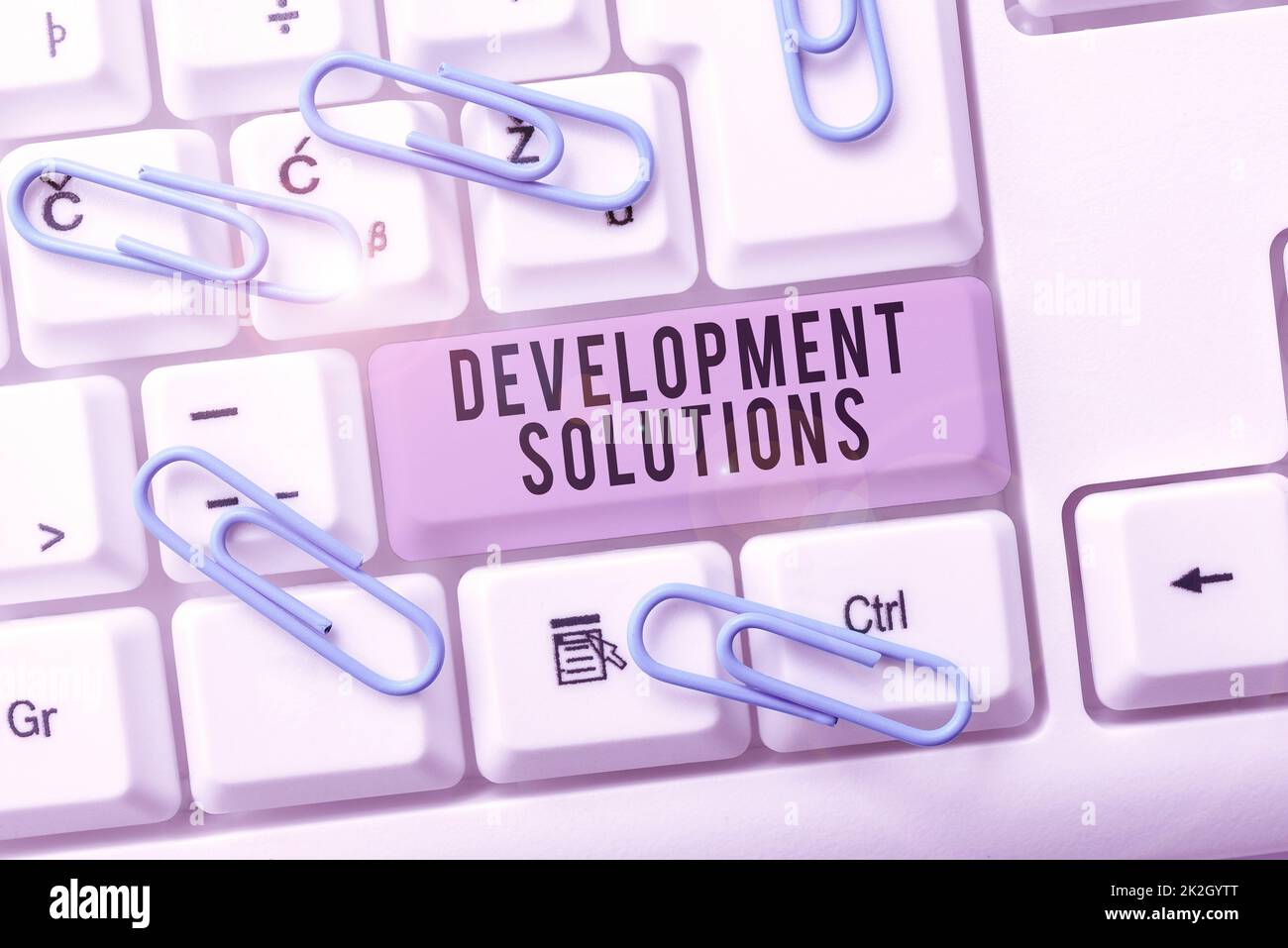 Inspiration showing sign Development Solutions. Concept meaning Efficient Planning based on the ...