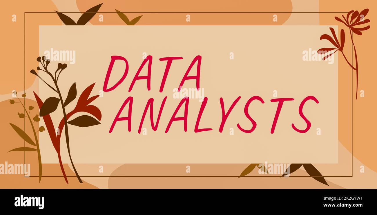 Hand writing sign Data Analysts. Business showcase Programmer Design and Create Report ...