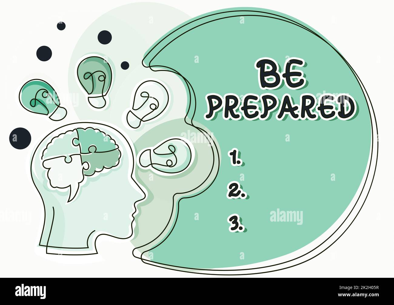 Conceptual display Be Prepared, Word for make something ready for use ...