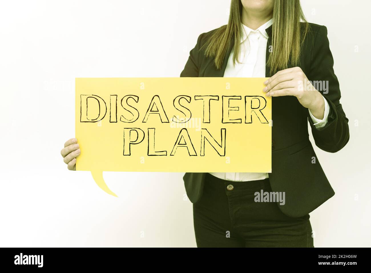 Hand writing sign Disaster Plan. Conceptual photo Respond to Emergency ...