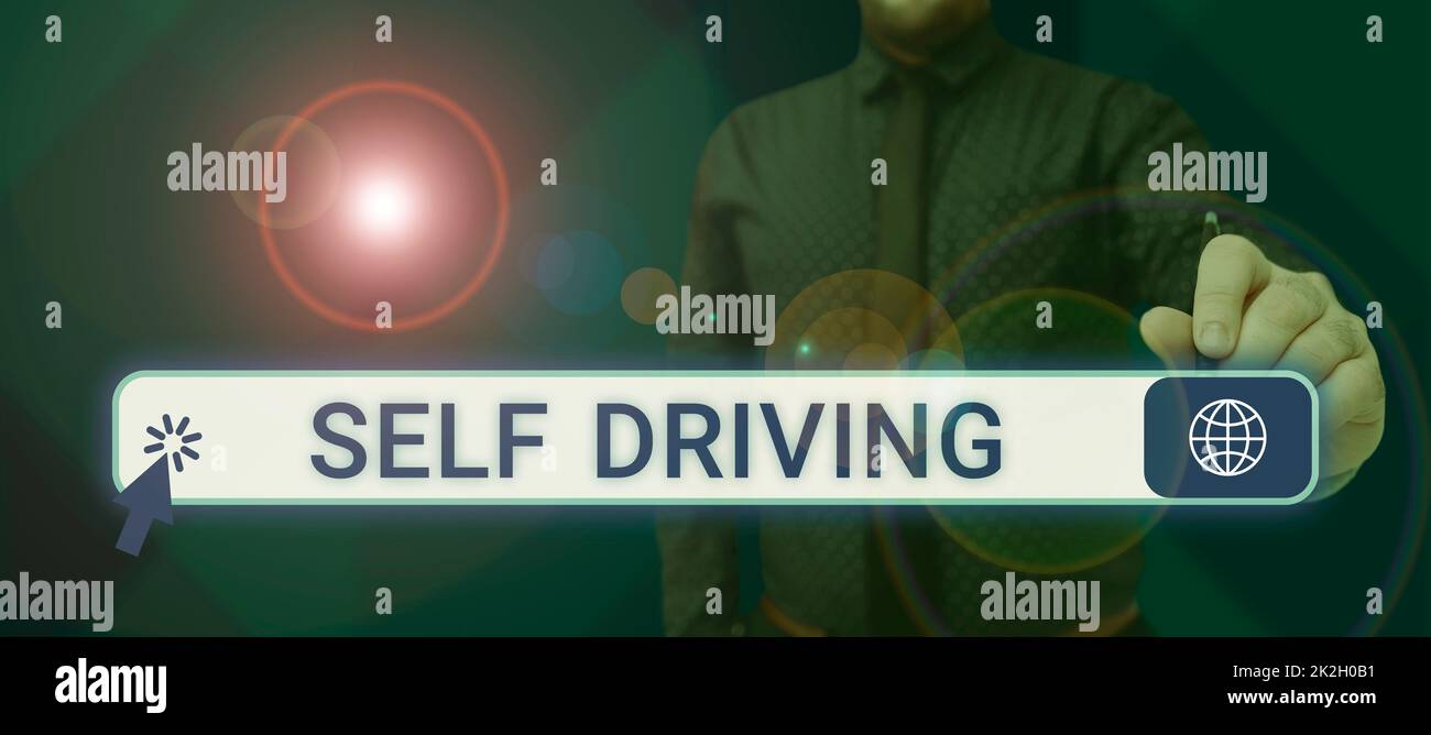 Writing Displaying Text Self Driving Business Approach Autonomous Vehicle Ability To Navigate