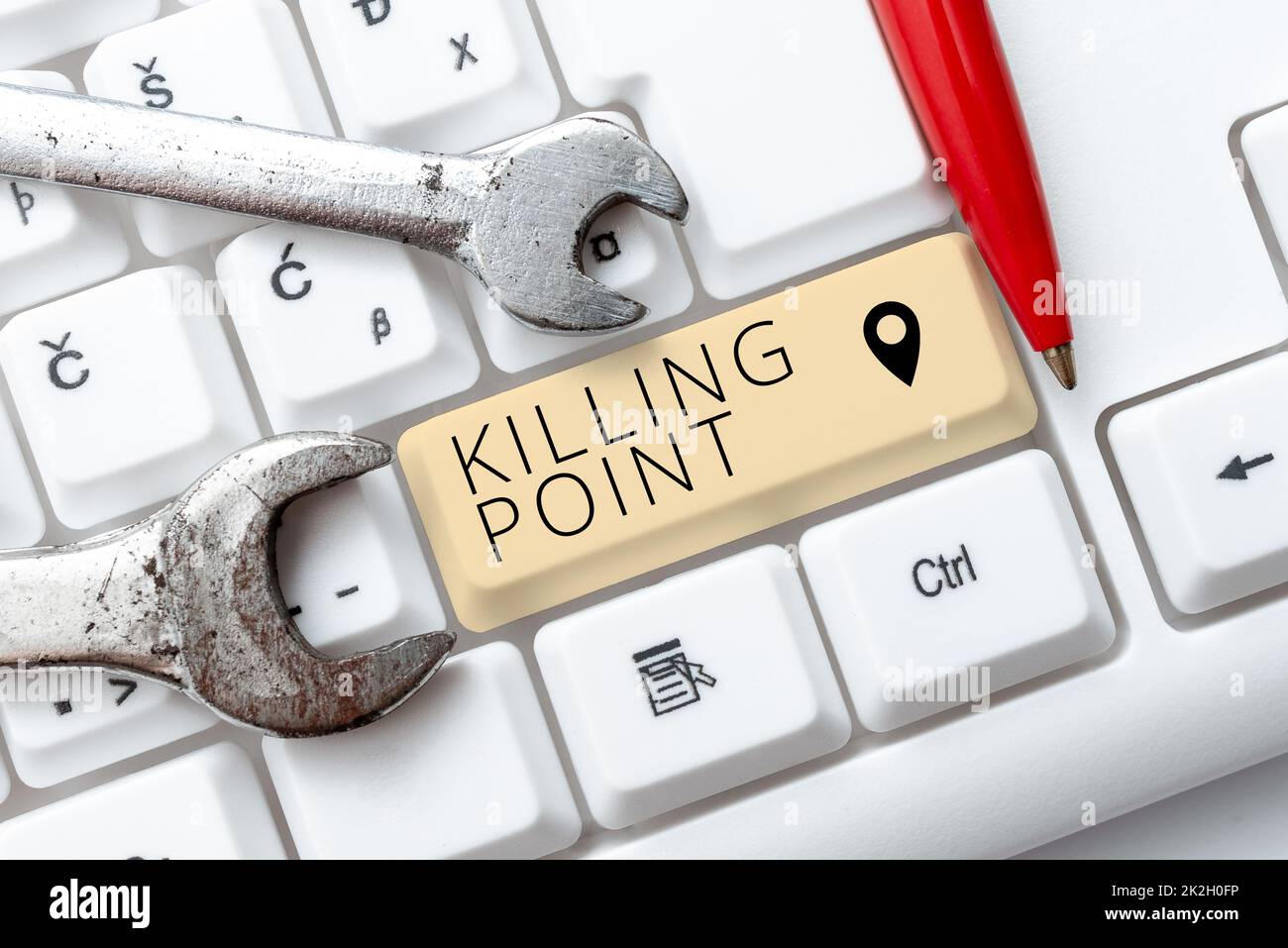 Hand writing sign Killing Point. Internet Concept Phase End Review ...