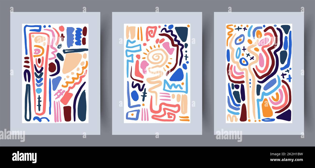 Printable wall art vector poster set vector Stock Photo - Alamy
