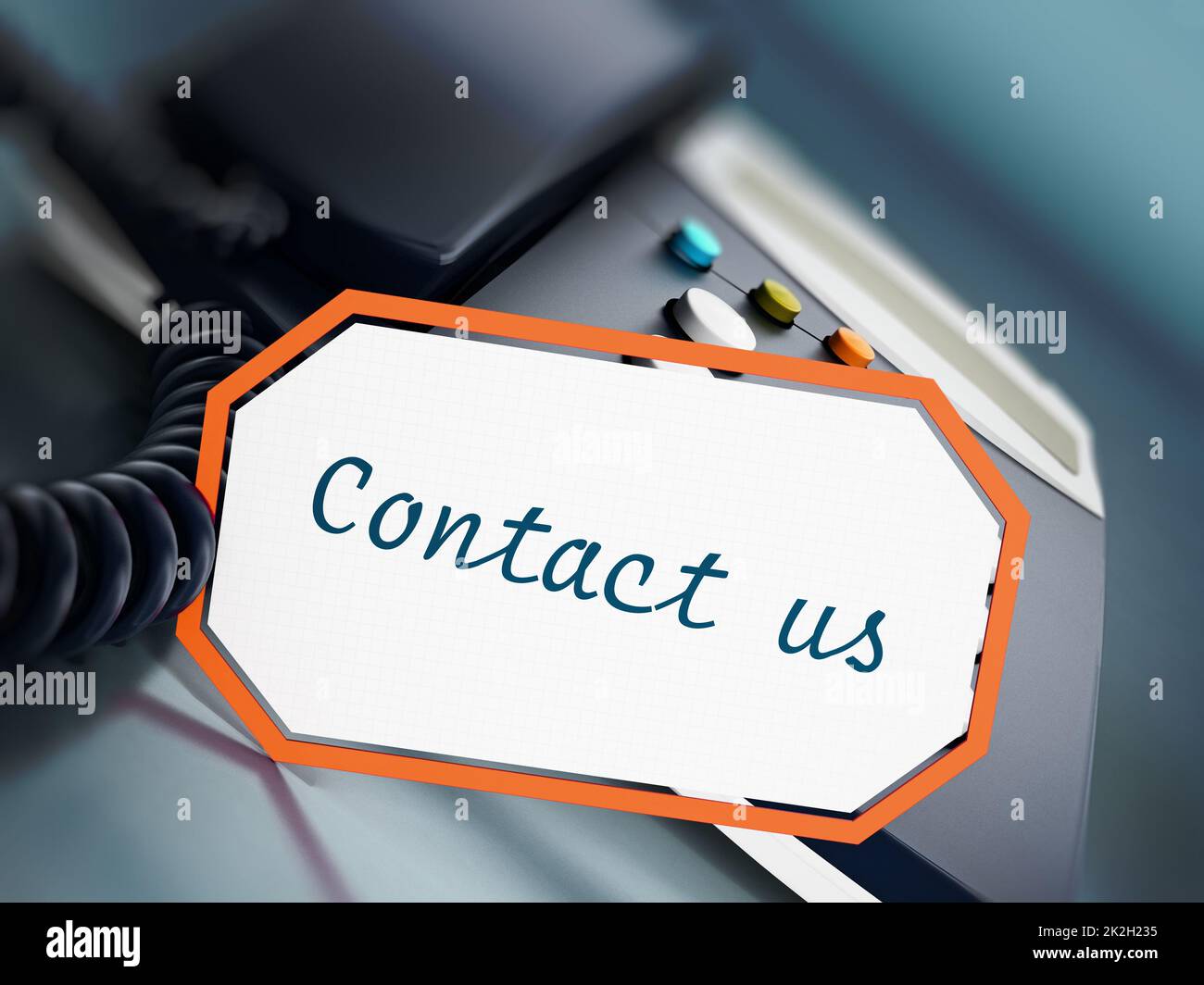 Contact us note Stock Photo - Alamy