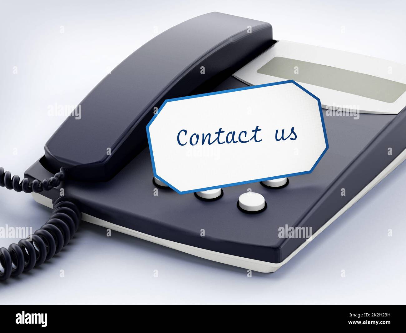 Contact us note Stock Photo - Alamy