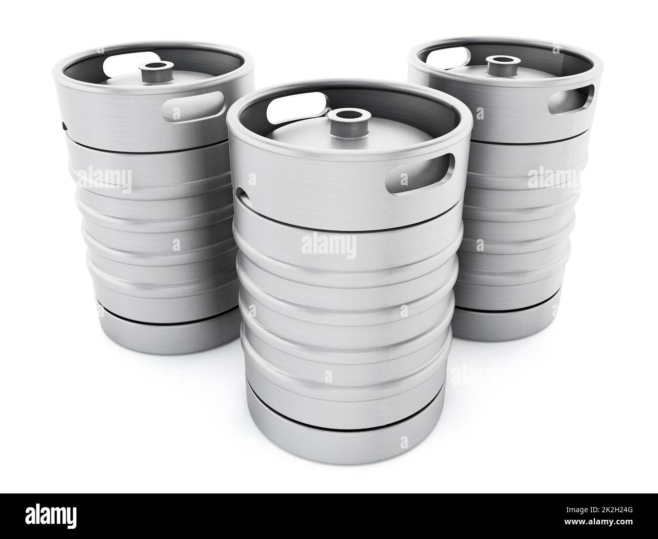 Aluminum beer kegs Cut Out Stock Images & Pictures - Alamy