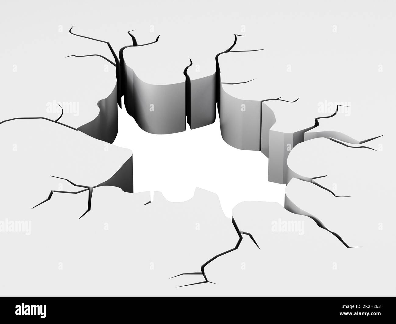 Crack on the ground Stock Photo - Alamy