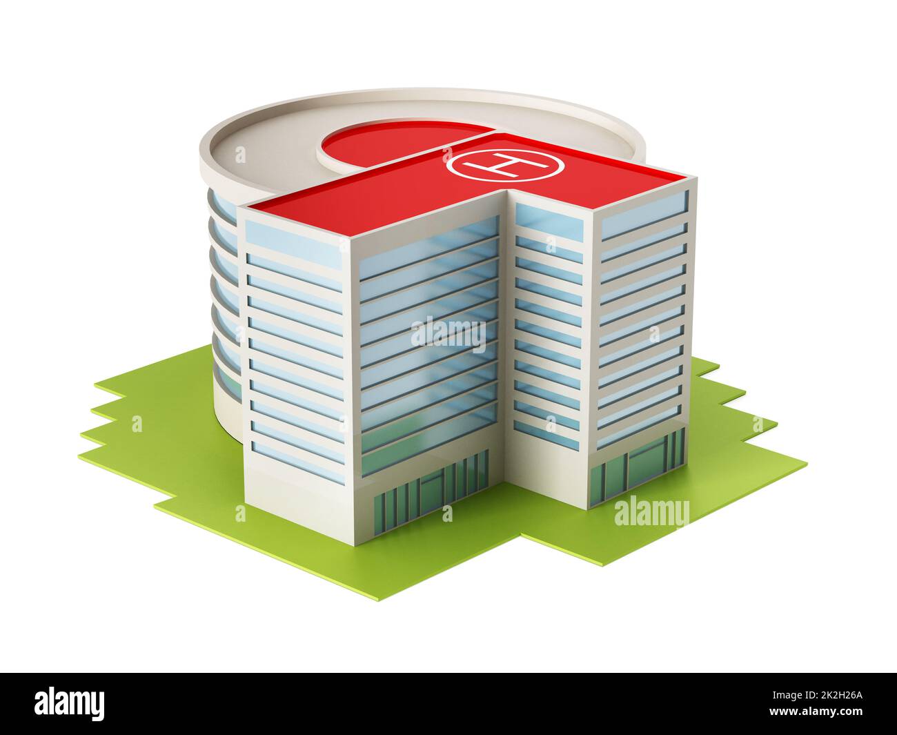 Hospital building ambulance 3d illustration hi-res stock photography ...