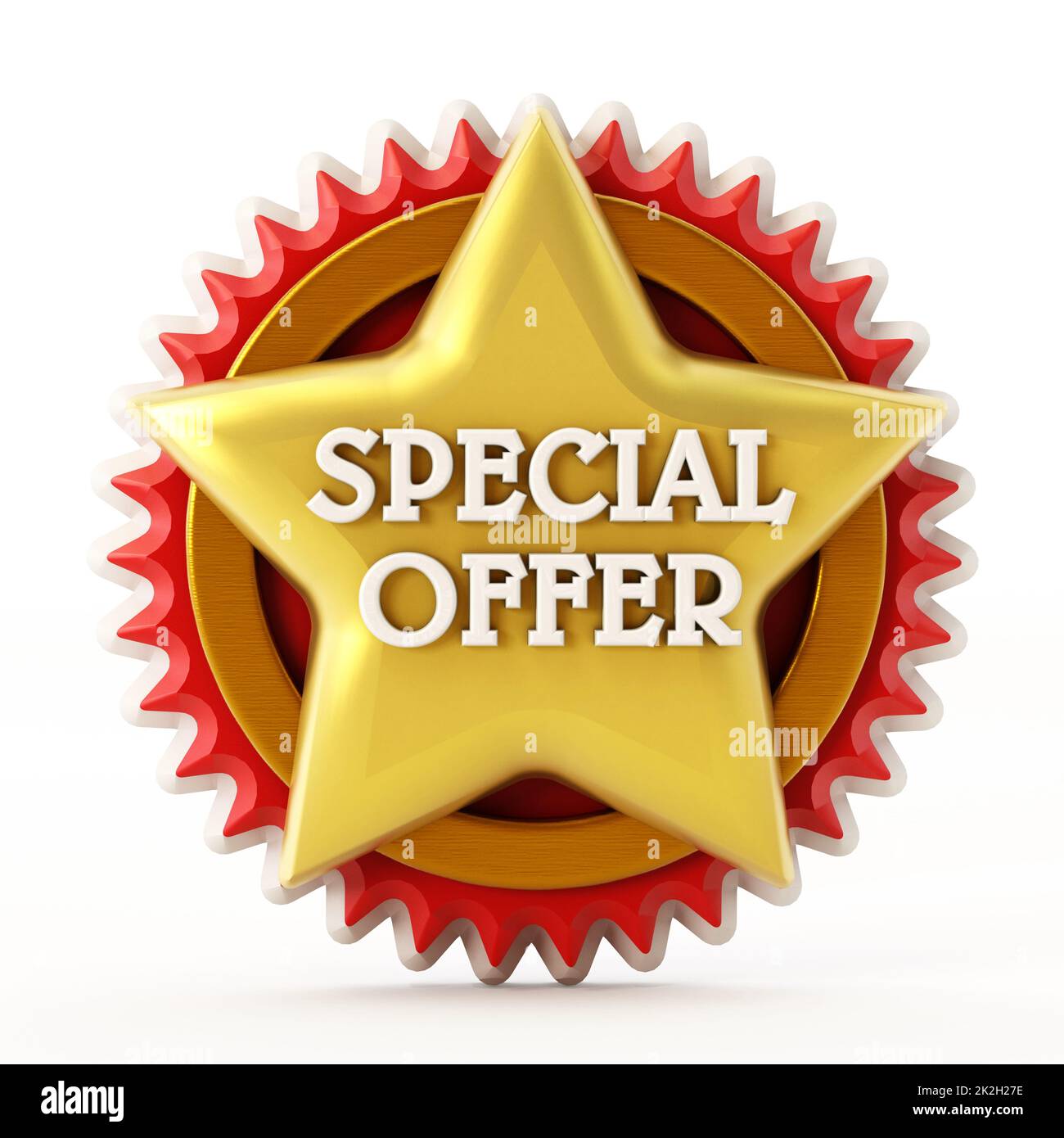 Special offer star isolated on white background Stock Photo - Alamy