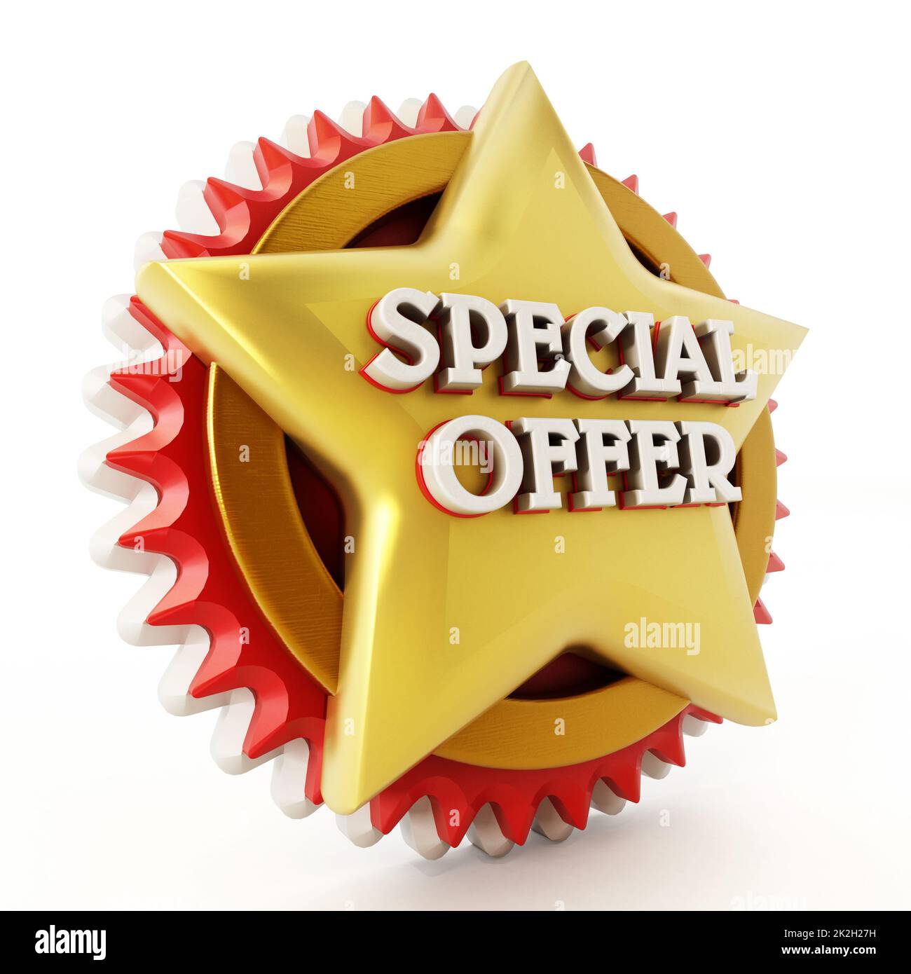Special offer star isolated on white background Stock Photo - Alamy