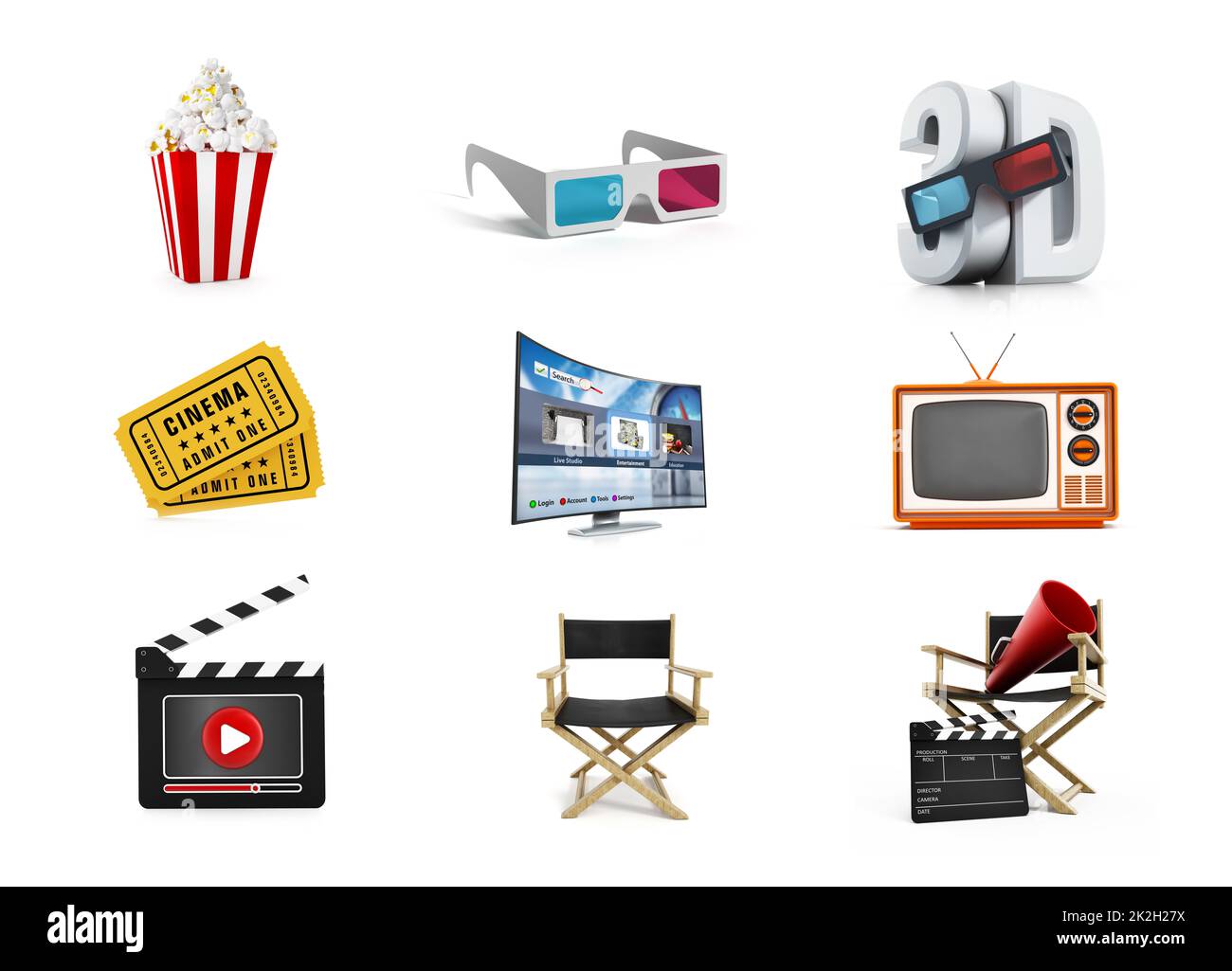Media icon set Stock Photo - Alamy