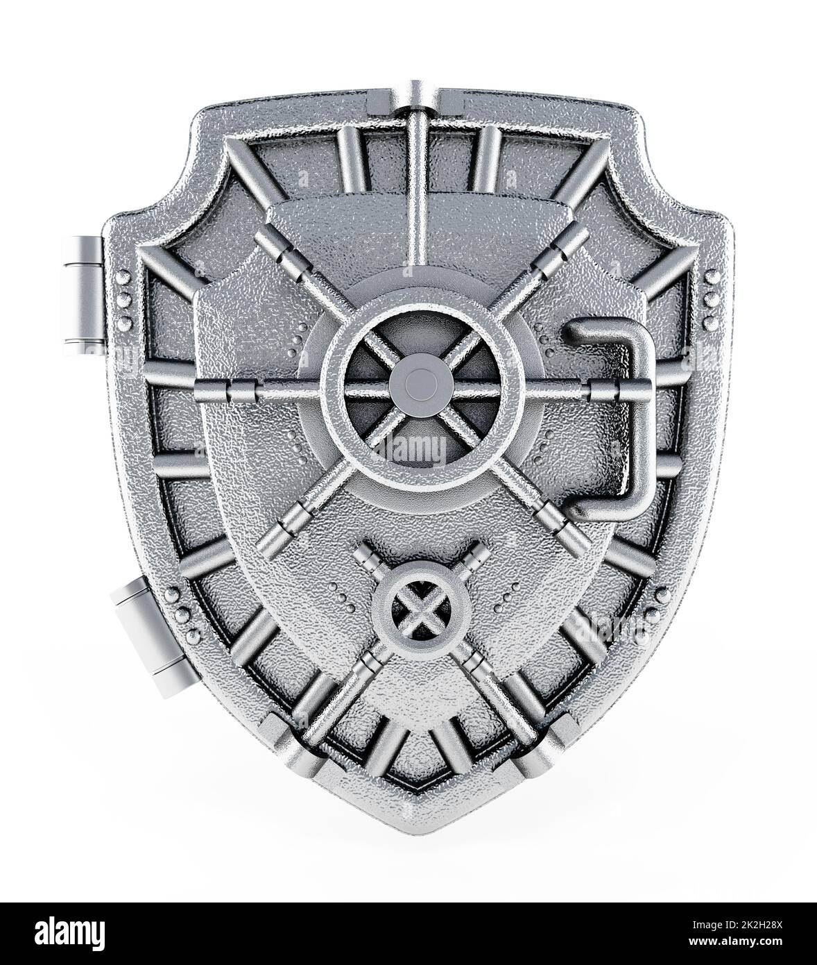 Vaulted door with shield shape Stock Photo - Alamy