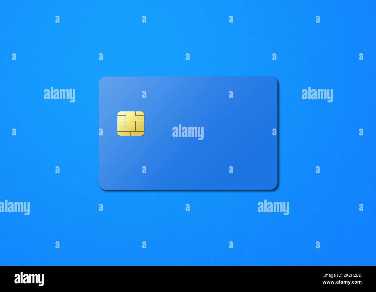 Blue credit card on a color background Stock Photo - Alamy