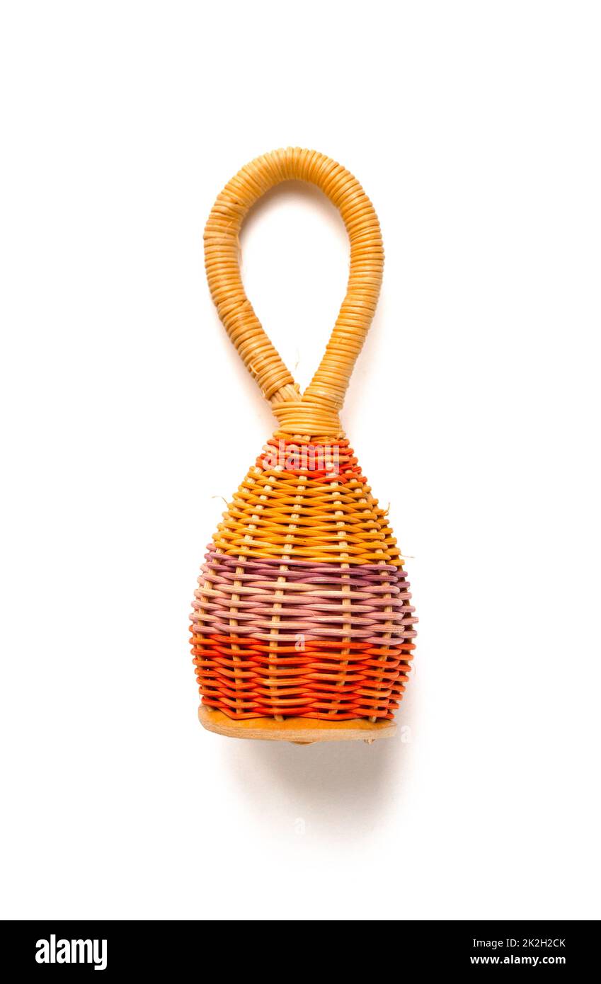 Traditional colorful braided caxixi isolated on white Stock Photo - Alamy